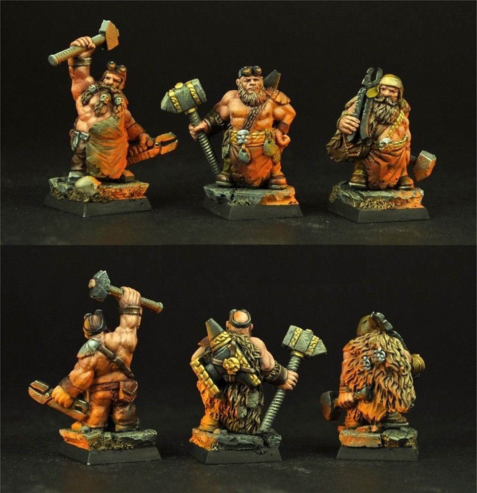 Scibor Miniatures Dwarf Blacksmiths 3 Miniatures (3) | Wayland Games