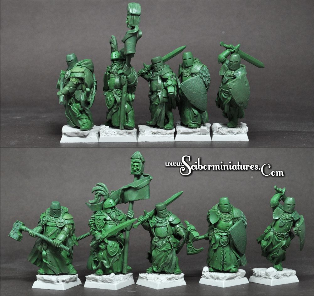 28mm/30mm Crusaders 5 Miniatures Set Scibor Miniatures 28FM0658 ...