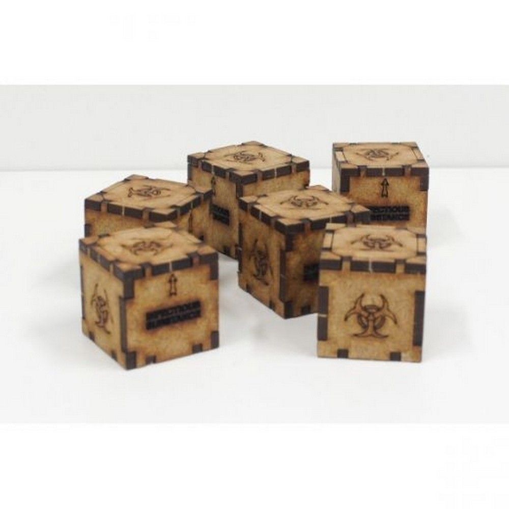 6 Small Chemical Containers Bandua Wargames BA0100007 | Wayland Games