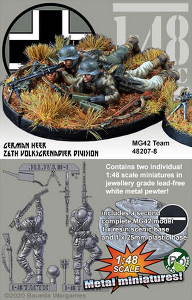 MG42 Team Double Pack - German 26th Volksgrenadier Baueda Wargames ...