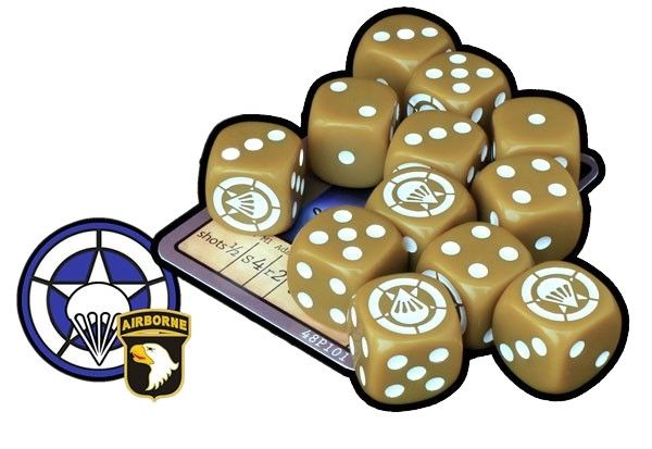 12 Custom Dice + Weapon Card Set for US Army 101st Airborne Division ...