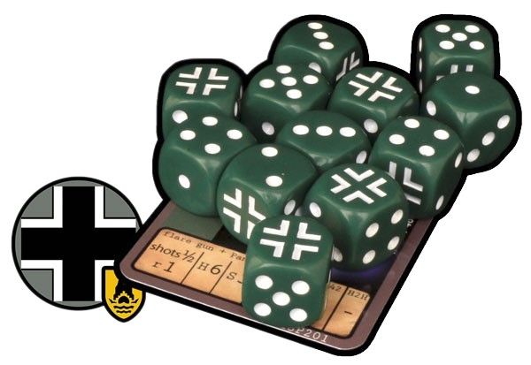12 Custom Dice + Weapon Card Set for German Heer 26th Volksgrenadier D ...