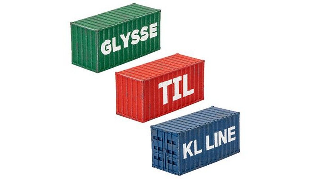 Modern: 20ft Shipping Containers (x3) BB252 | Wayland Games