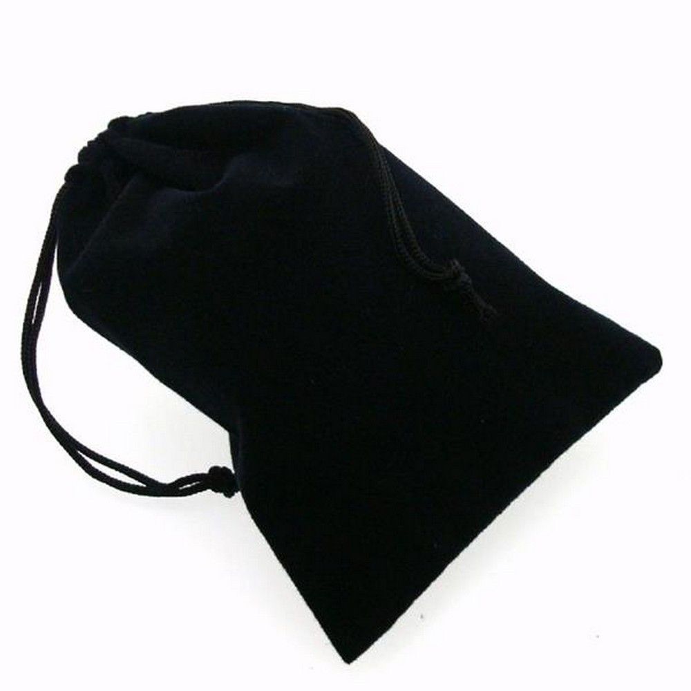 Large Suede Dice Bag Black Chessex CHX2398 | Wayland Games