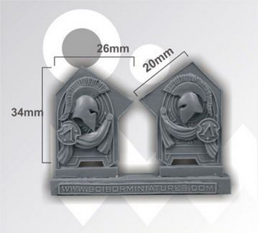 Spartan Decorated Plates Scibor Miniatures CPRE0088 | Wayland Games
