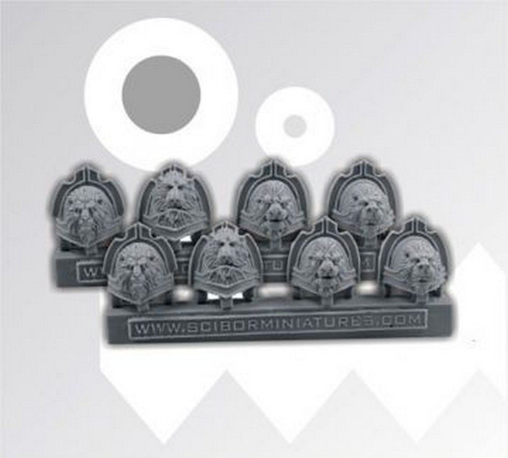 Lion Shoulder Pads Set 3 Scibor Miniatures CPSH0147 | Wayland Games