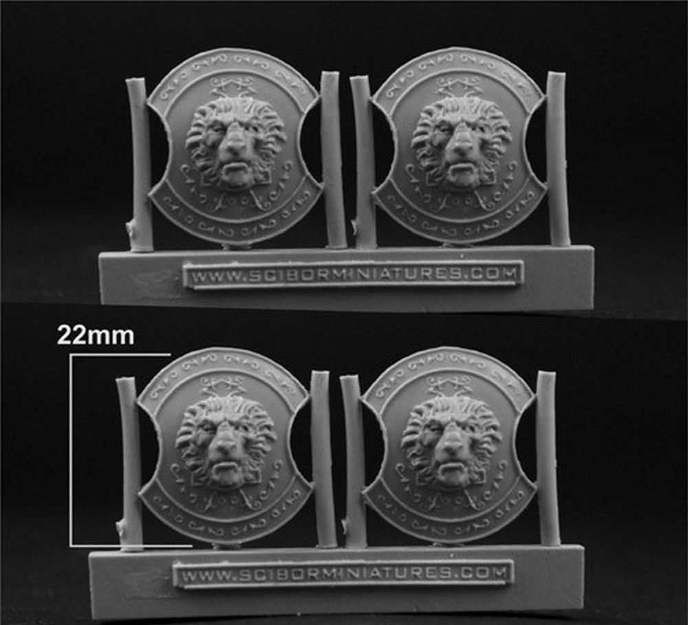Lion Shields Set 2 Scibor Miniatures CPSH0225 | Wayland Games