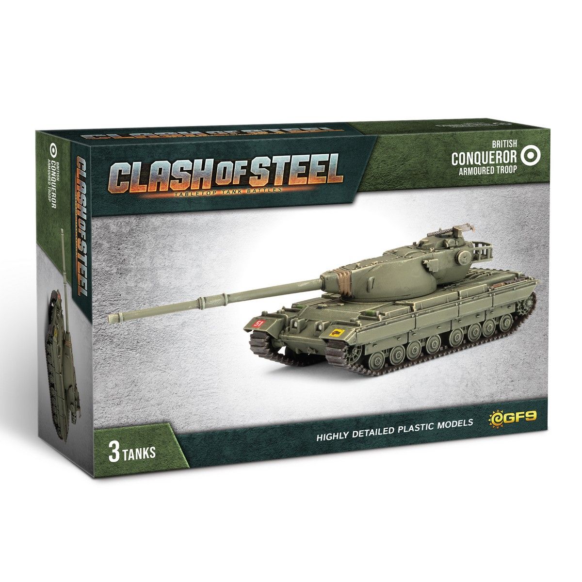 Clash of Steel: Conqueror Heavy Tank Troop Battlefront Miniatures ...