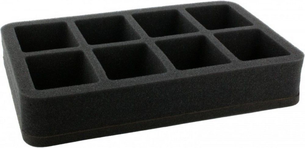 50mm (2 inch) half-size Figure Foam Tray with base - 8 Large Bases ...