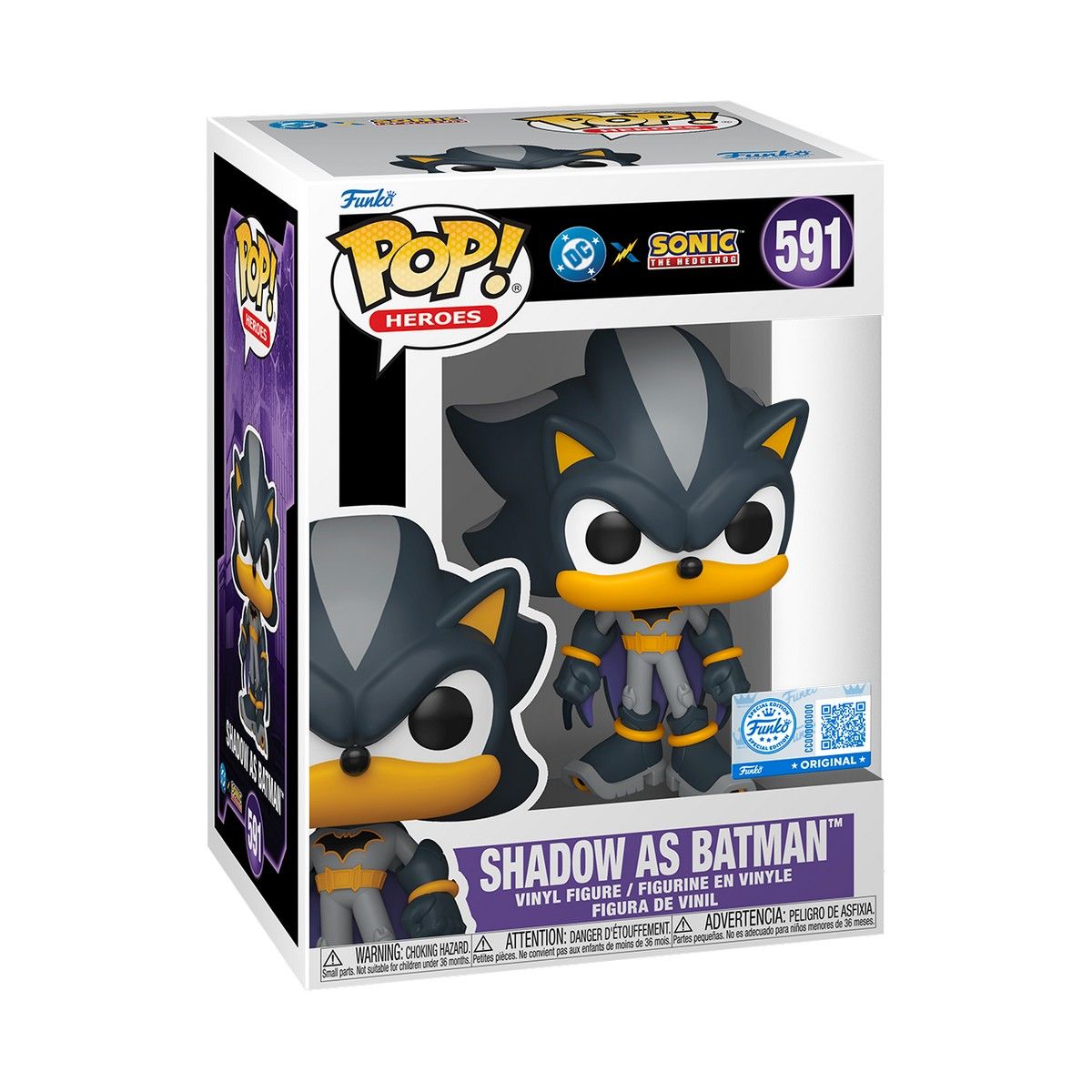 Shadow as Batman - DC x Sonic the Hedgehog - Funko POP! Heroes (591 ...