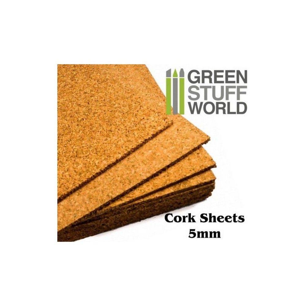 Cork Sheet in 5mm - A4 Size Green Stuff World 8436554360086ES | Wayland ...