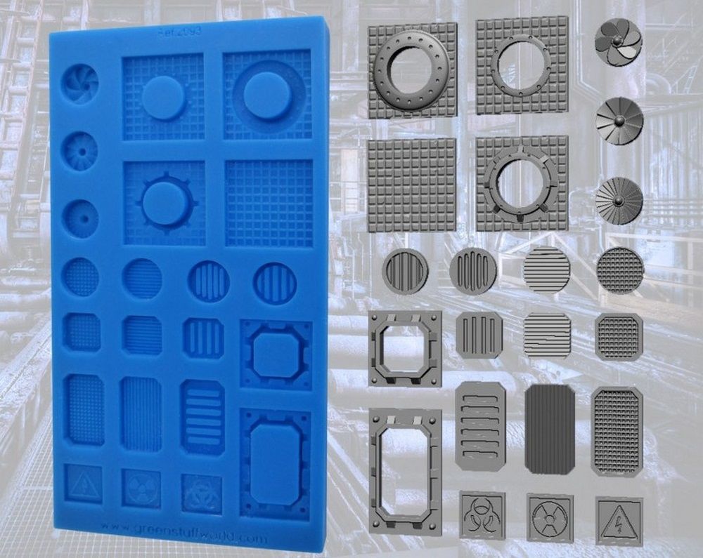 Silicone Moulds - Grids and Fans Green Stuff World 8436574504521ES ...
