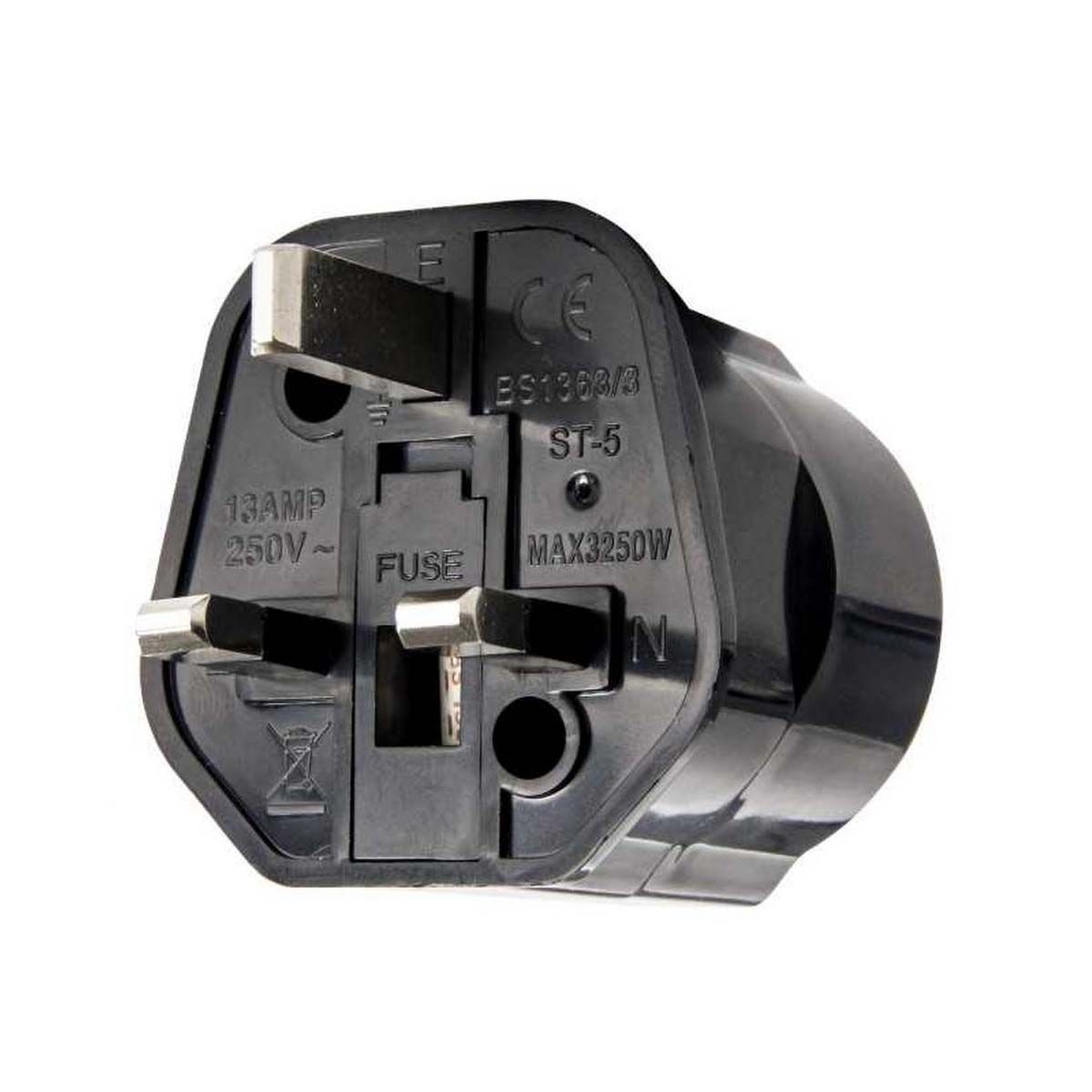 EU-UK Plug Adapter Black Green Stuff World 8435646505558ES | Wayland Games