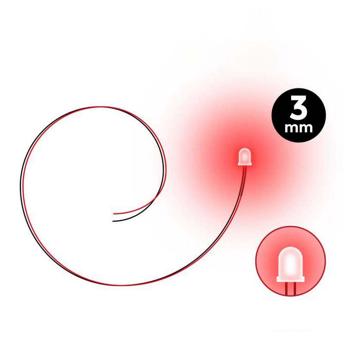 Red Led Lights - 3mm Green Stuff World 8435646511832ES | Wayland Games