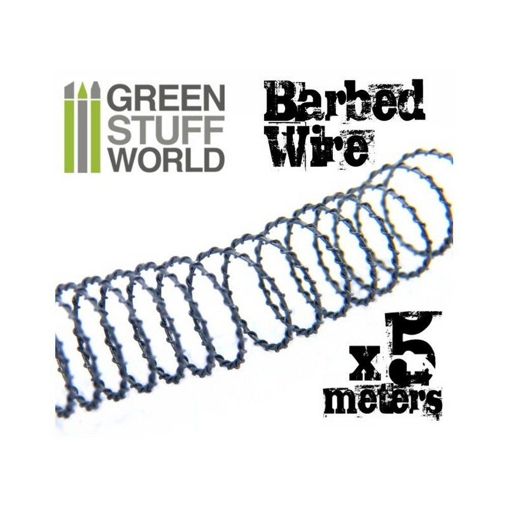 5 Meters of Simulated Barbed Wire Green Stuff World 8436554366019ES ...