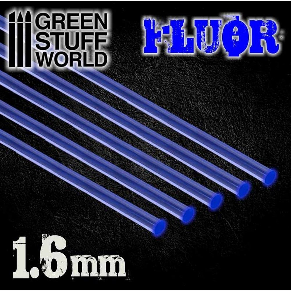 Acrylic Rods - Round 1.6mm Fluor Blue Green Stuff World | Wayland Games
