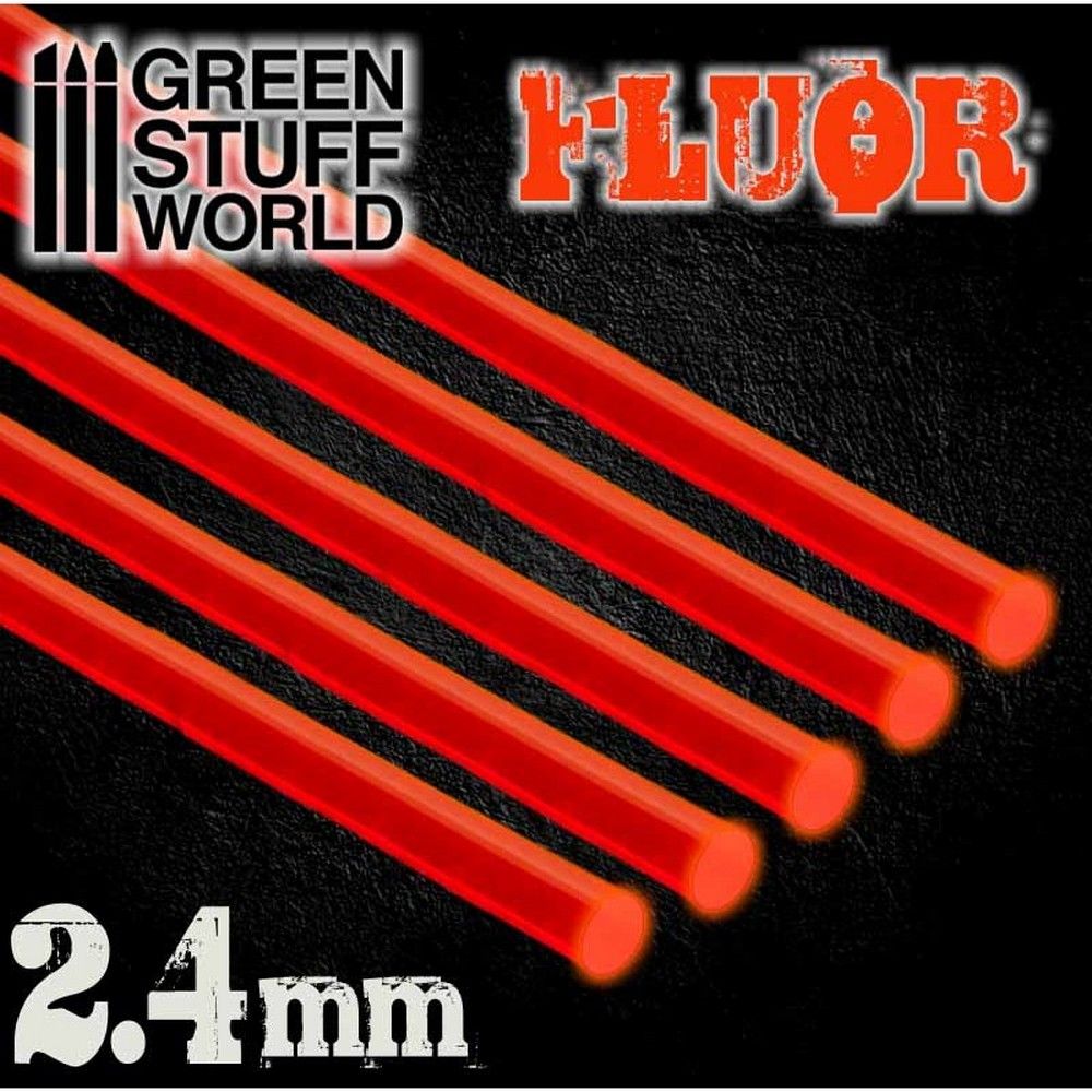 Acrylic Rods - Round 2.4mm Fluor Red-orange Green Stuff World | Wayland ...