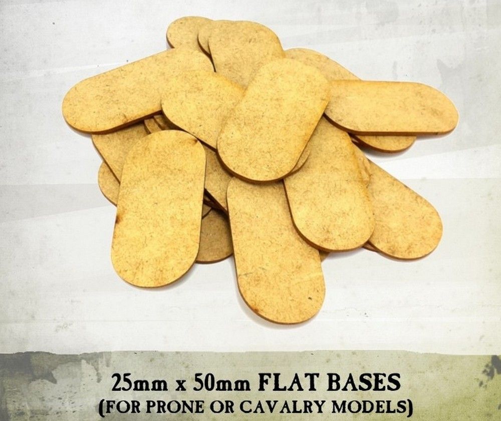 25x 25x50mm Flat Bases for Prone Models (1.5mm) Kromlech KHBAS005 ...