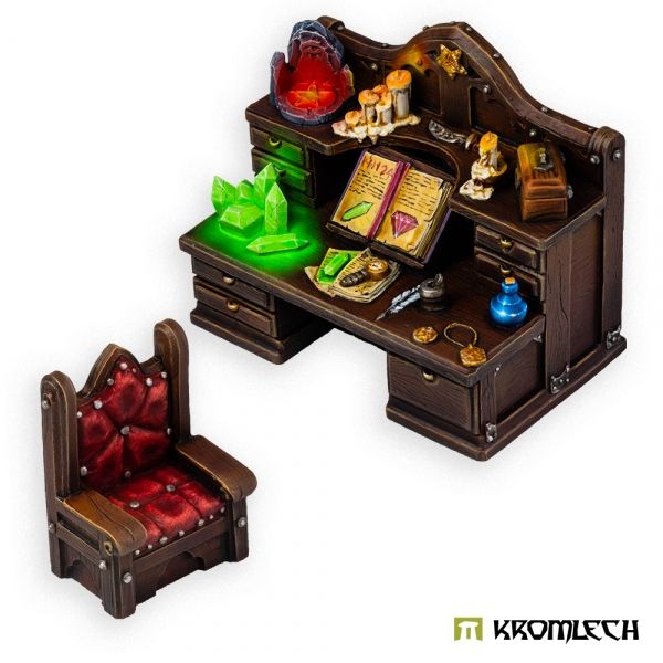 Wizard's Workshop Workdesk with Chair Kromlech KRBK083 | Wayland Games