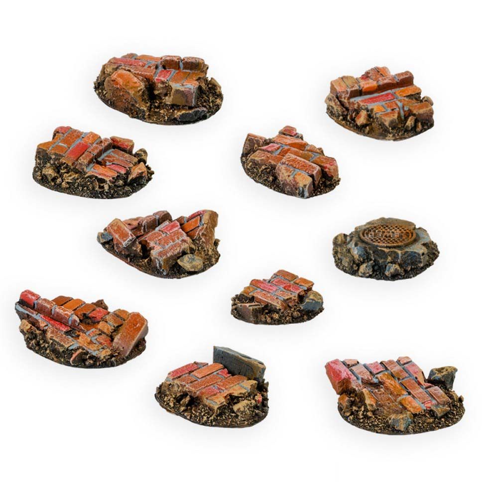 Small Old Town Ruins Basing Kit (10) KRBK101 | Wayland Games