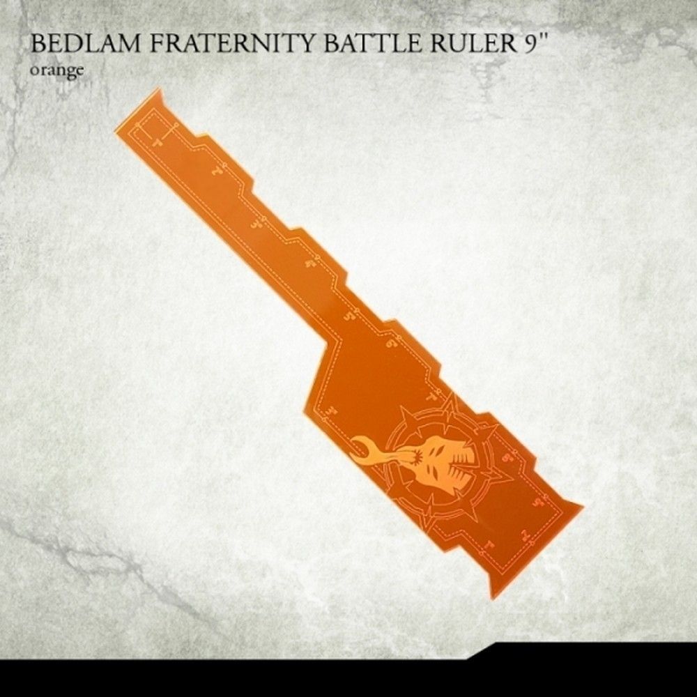 Bedlam Fraternity Battle Ruler 9” - Orange Kromlech KRGA074 | Wayland Games