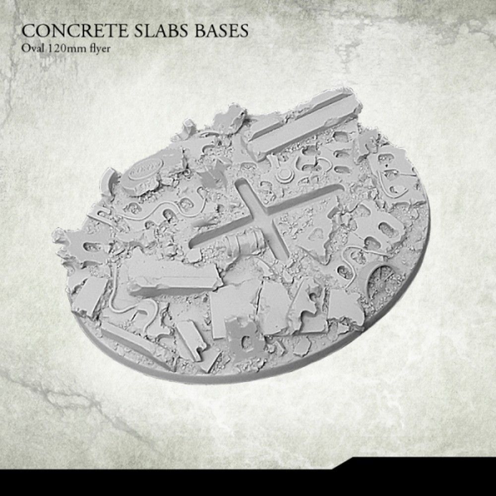 Concrete Slabs Oval 120mm Flyer Kromlech KRRB021 | Wayland Games