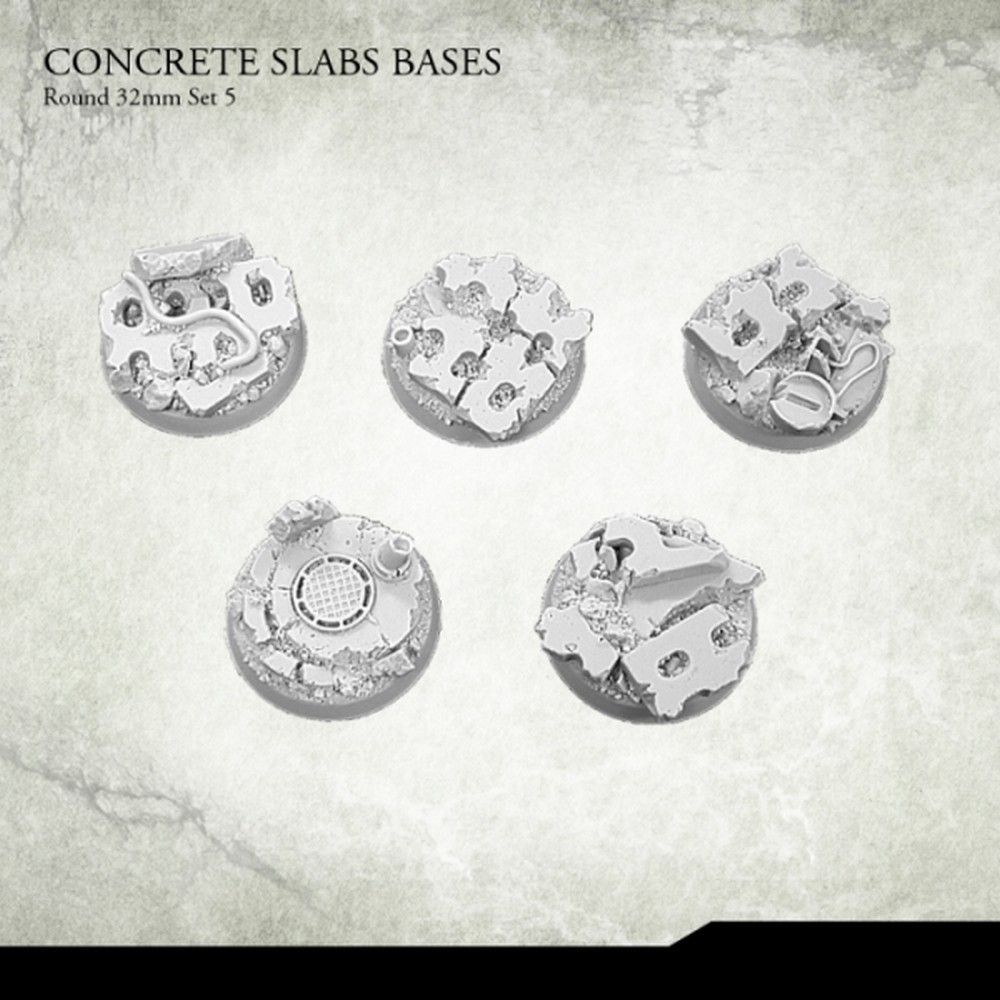 Concrete Slabs Round 32mm Set 5 Kromlech KRRB049 | Wayland Games