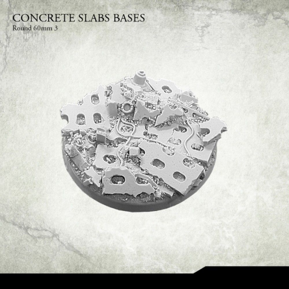Concrete Slabs Round 60mm - Pattern 3 Kromlech KRRB060 | Wayland Games