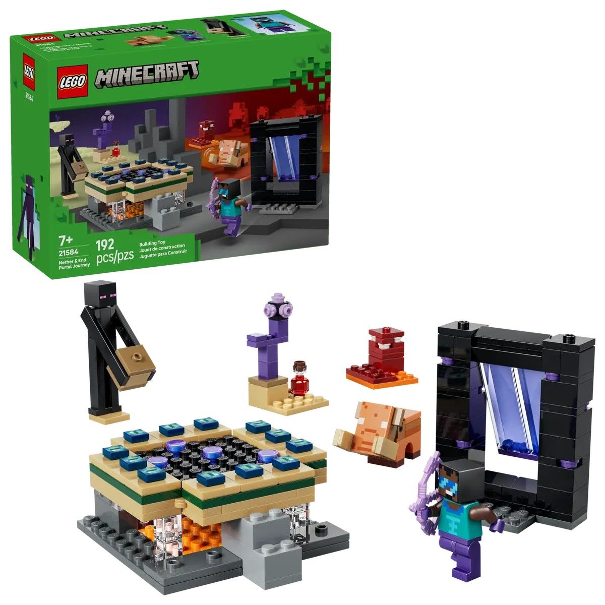 Nether & End Portal Journey LEGO Minecraft 21584 | Wayland Games