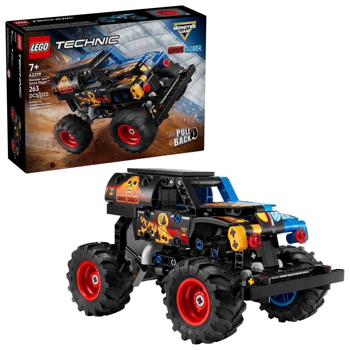 Monster Jam Grave Digger Fire and Ice LEGO Technic 42219 | Wayland Games