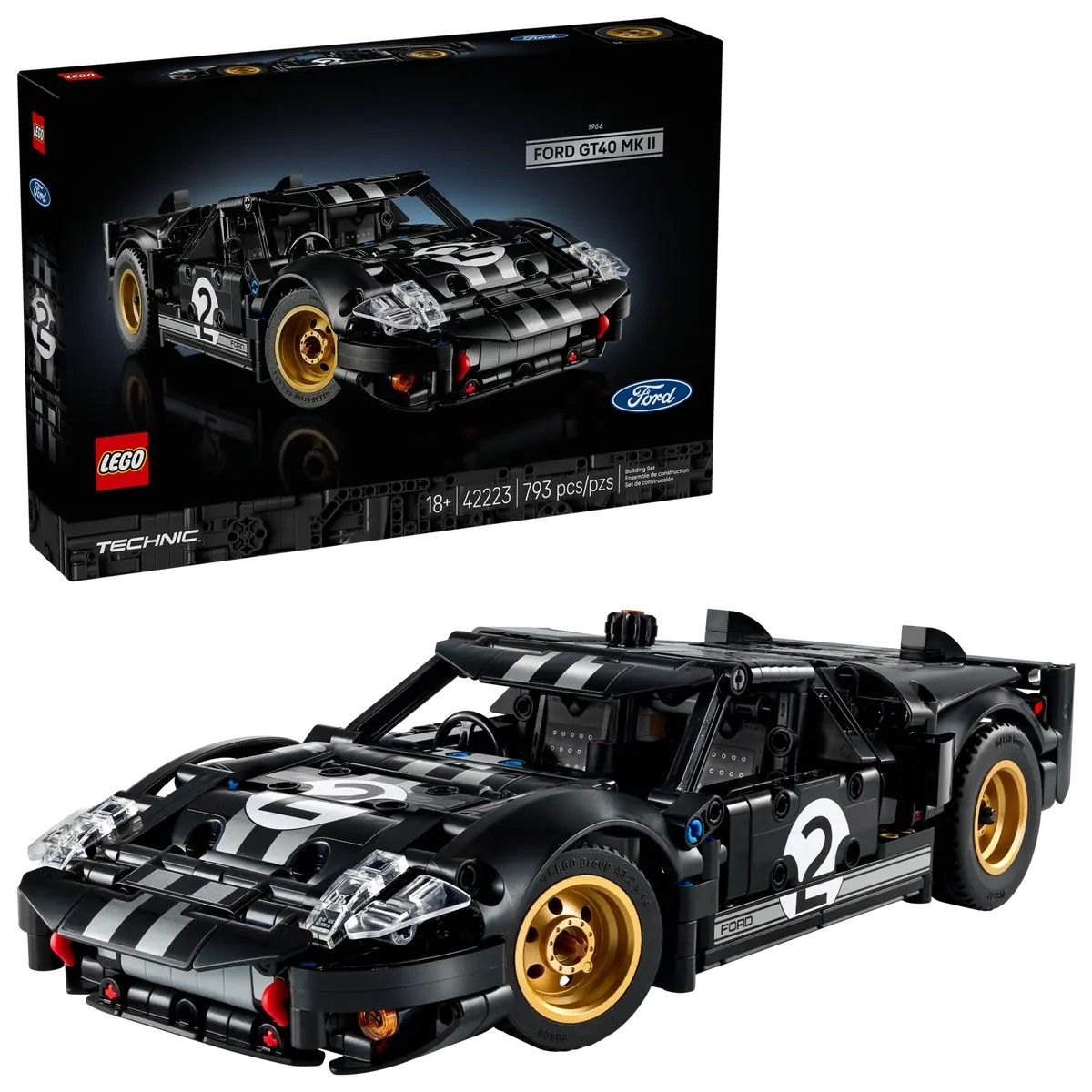 1966 Ford GT40 MKII Race Car LEGO Technic 42223 | Wayland Games