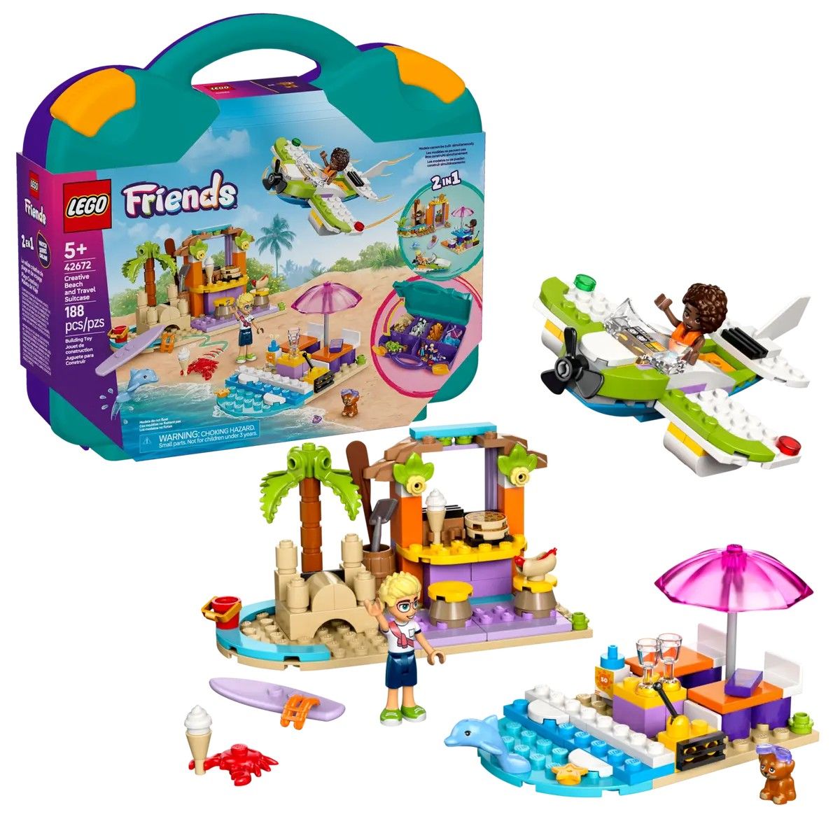 Creative Beach and Travel Suitcase LEGO Friends 42672 | Wayland Games