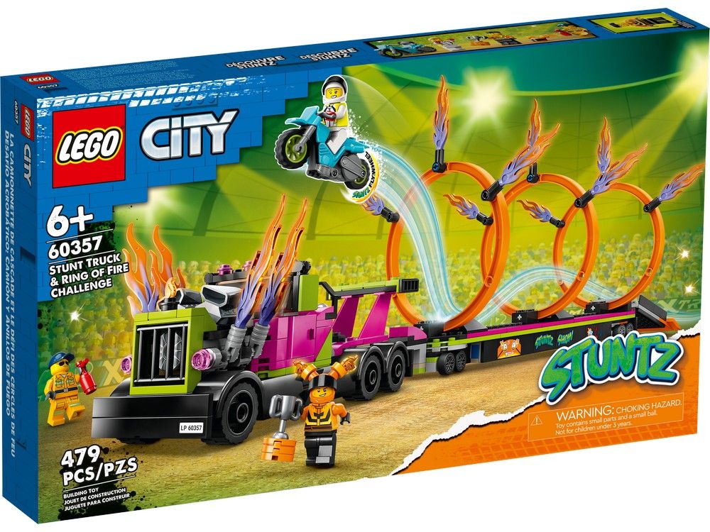 Stunt Truck & Ring of Fire Challenge LEGO City 60357 LEGO 60357 ...