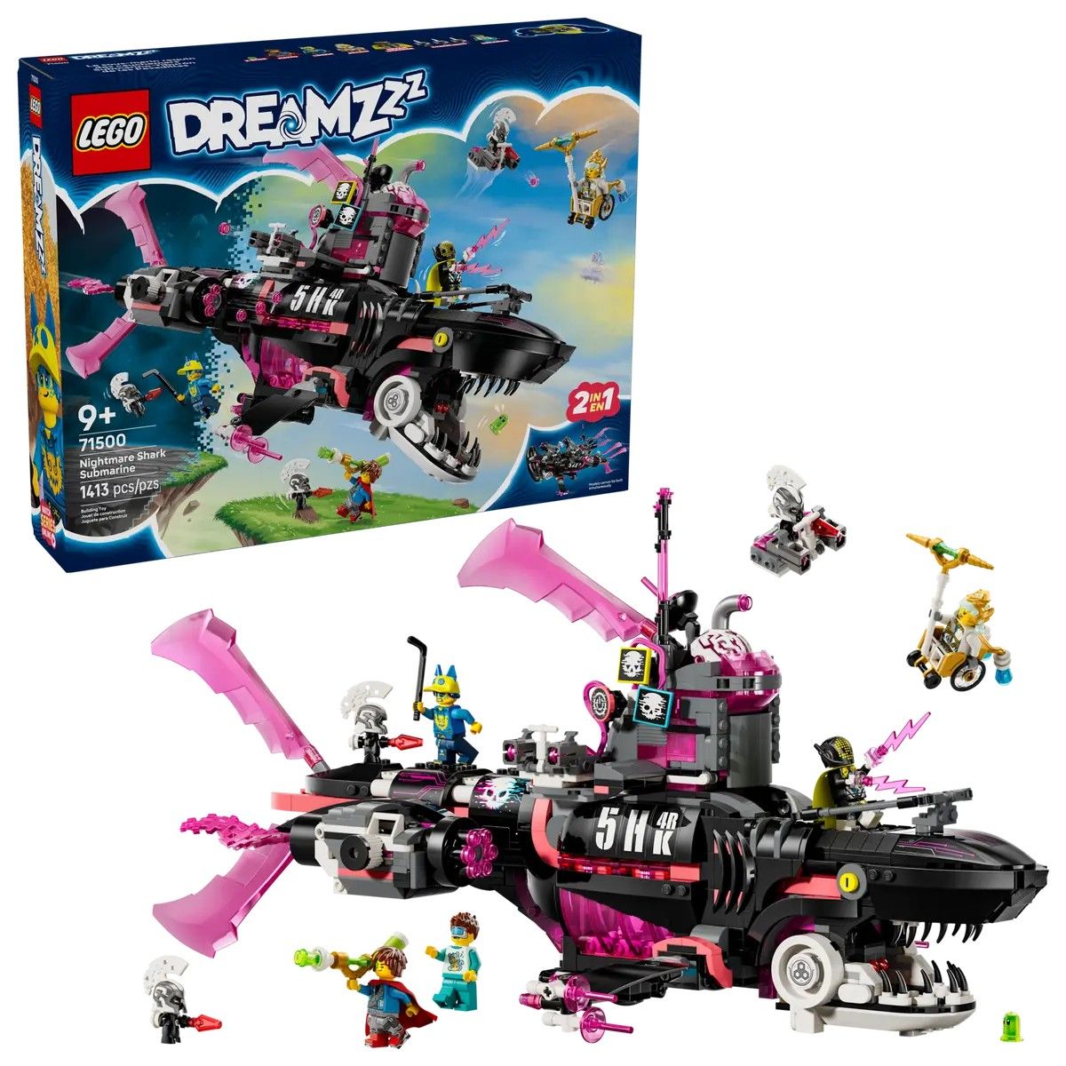 Nightmare Shark Submarine LEGO DREAMZZZ 71500 | Wayland Games