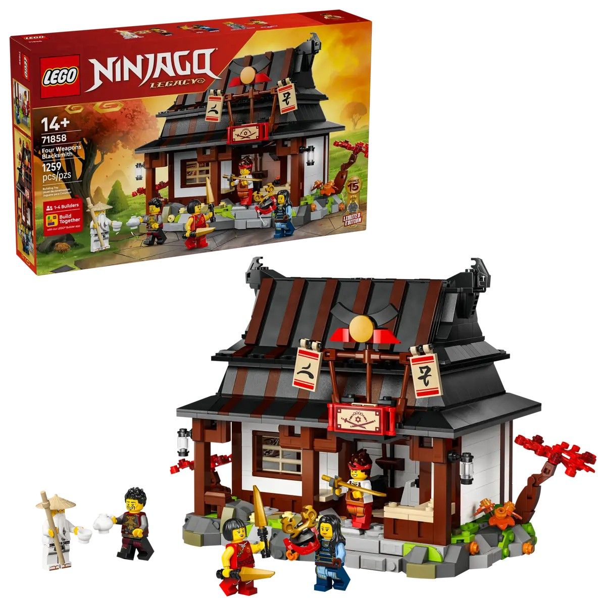 Four Weapons Blacksmith 15th Anniversary LEGO NINJAGO 71858 | Wayland Games