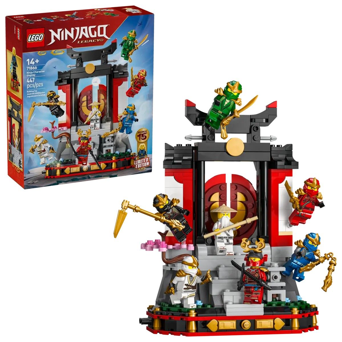 Ninja Character Display 15th Anniversary LEGO NINJAGO 71866 | Wayland Games