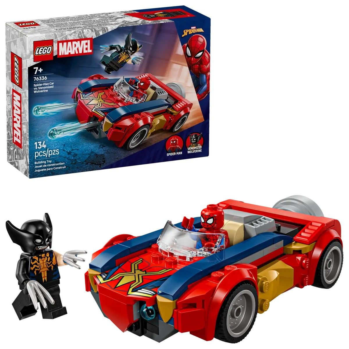 Spider-Man Car vs. Venomized Wolverine LEGO Marvel 76336 | Wayland Games