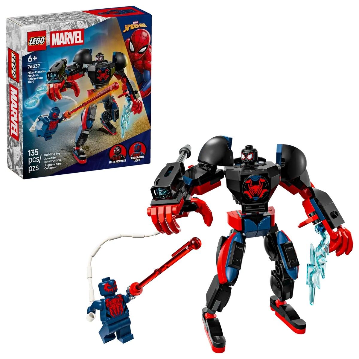 Miles Morales Mech vs. Spider-Man 2099 LEGO Marvel 76337 | Wayland Games