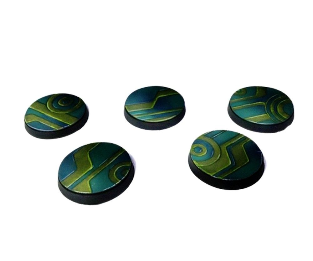 Circuits Base Tops - 40mm Custom Meeple MEEP-CU00390BA-BG | Wayland Games