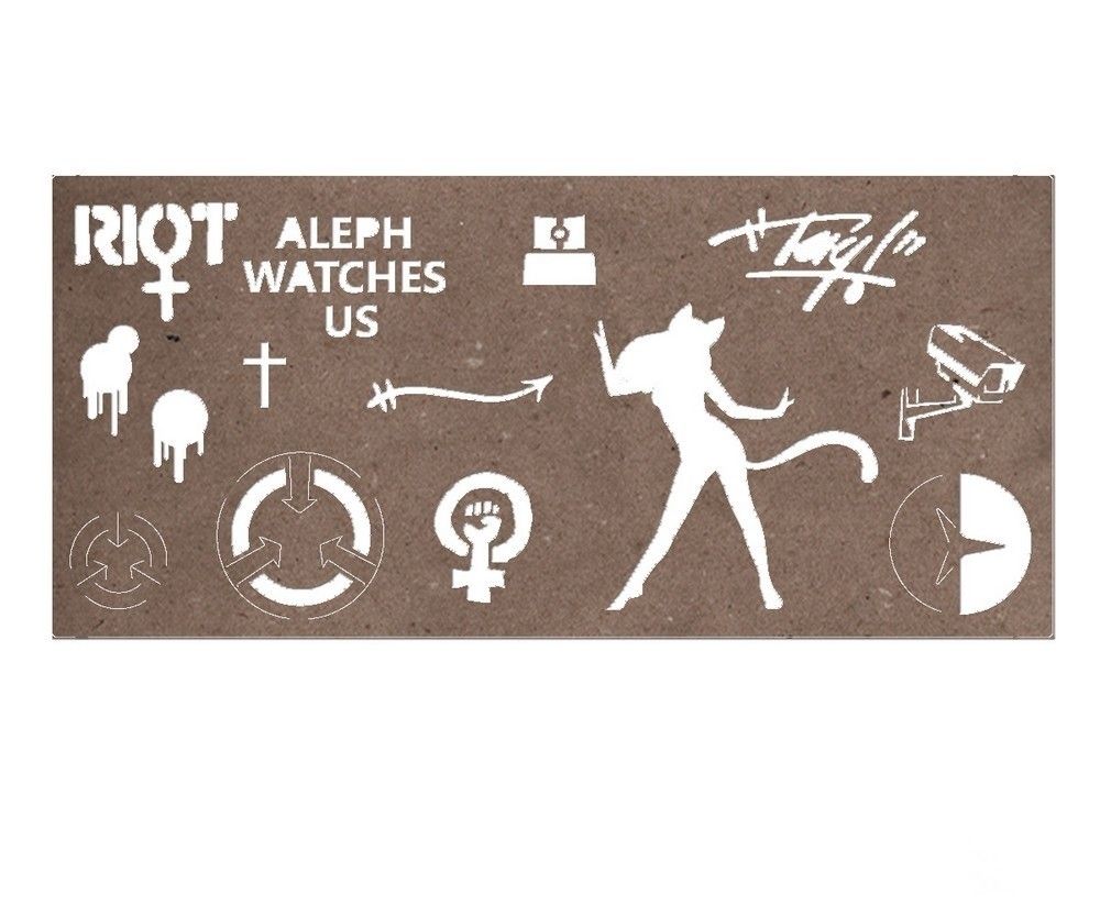 Infinity Nomads Airbrush Stencil - Bakunin Custom Meeple INF04080TD ...