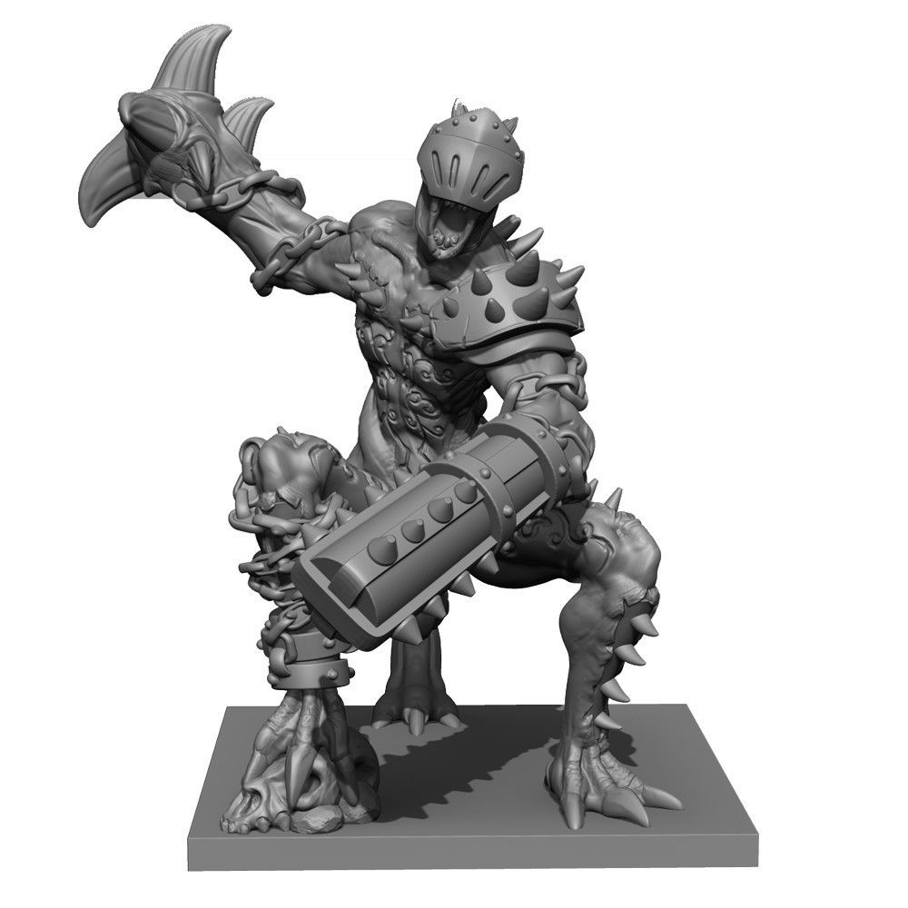 Kings of War: Abyssal Dwarf Grotesque Champion Mantic Games Direct ...