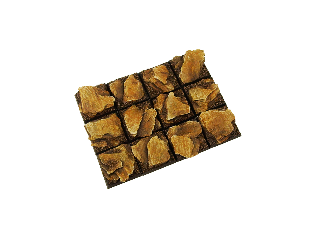 Micro Art Studio Shale Bases 25x25mm | Wayland Games