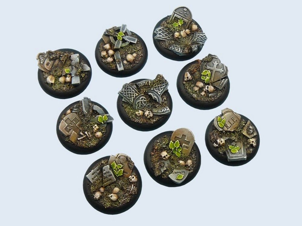 Micro Art Studio Graveyard Bases, WRound 30mm (5) | Wayland Games