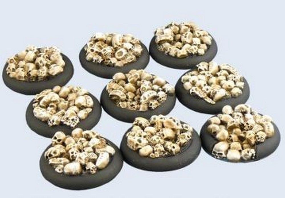 Micro Art Studio Skulls Bases, WRound 30mm (5) | Wayland Games