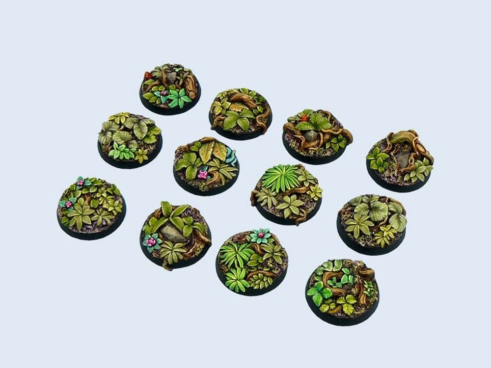 Micro Art Studio Jungle Bases, Round 25mm (5) | Wayland Games