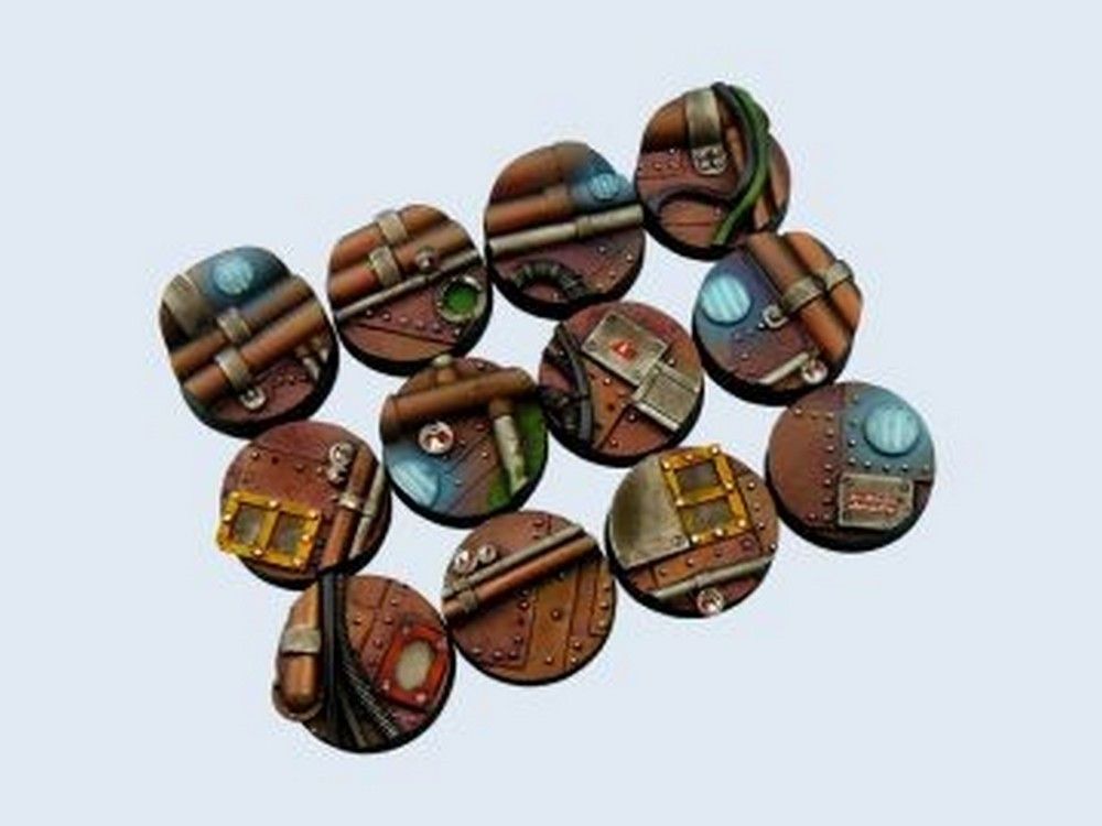 Micro Art Studio Pipeworks Bases, Round 25mm (5) | Wayland Games
