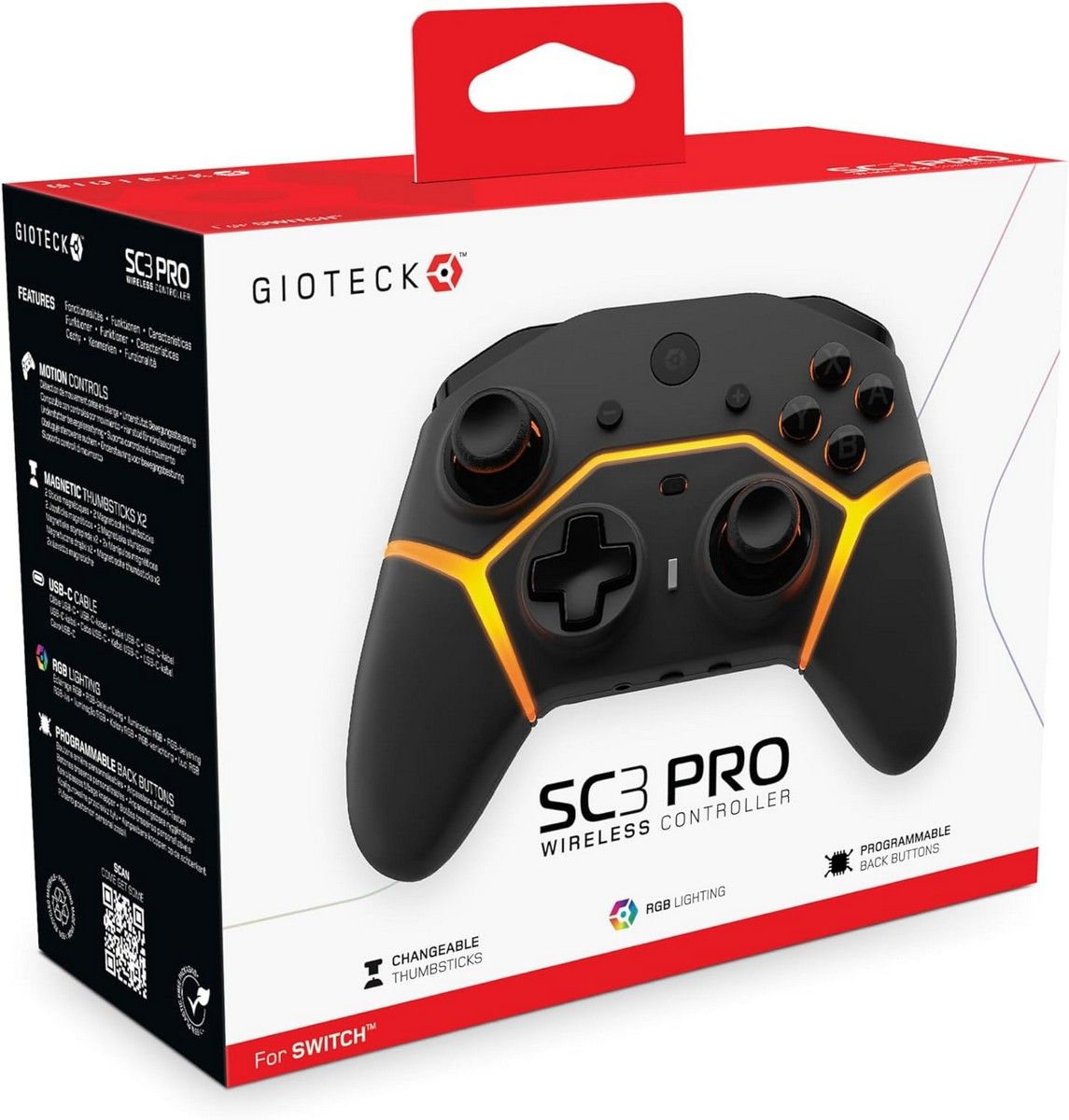 SC3 Bluetooth Wireless Pro Controller Black - NS FREEMODE GO LTD ...