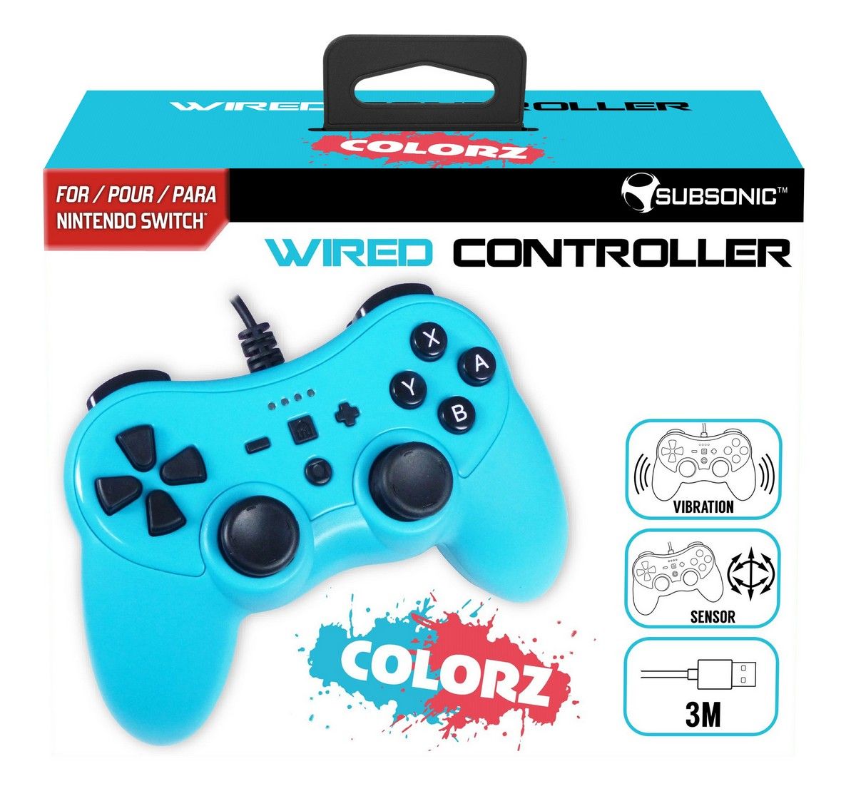 Wired Blue Switch Controller - NS SUBSONIC SAS SUA001 | Wayland Games
