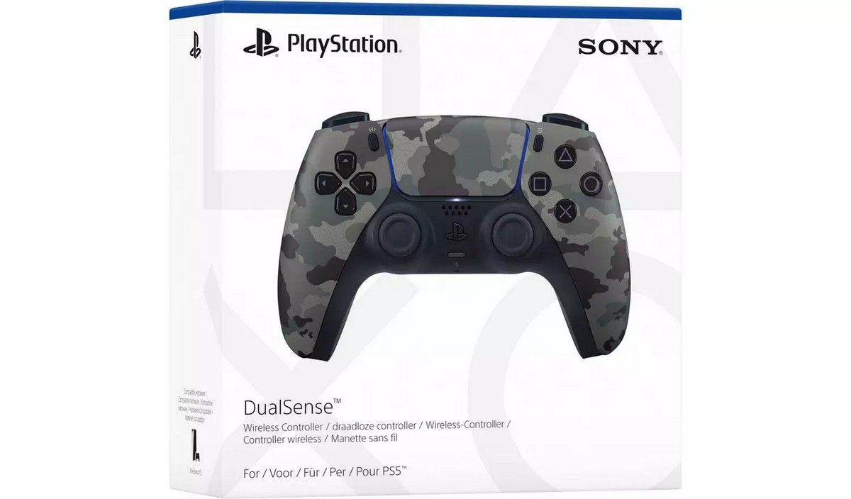 Grey Camouflage Dualsense Wireless Controller - Playstation 5 - PS5 ...
