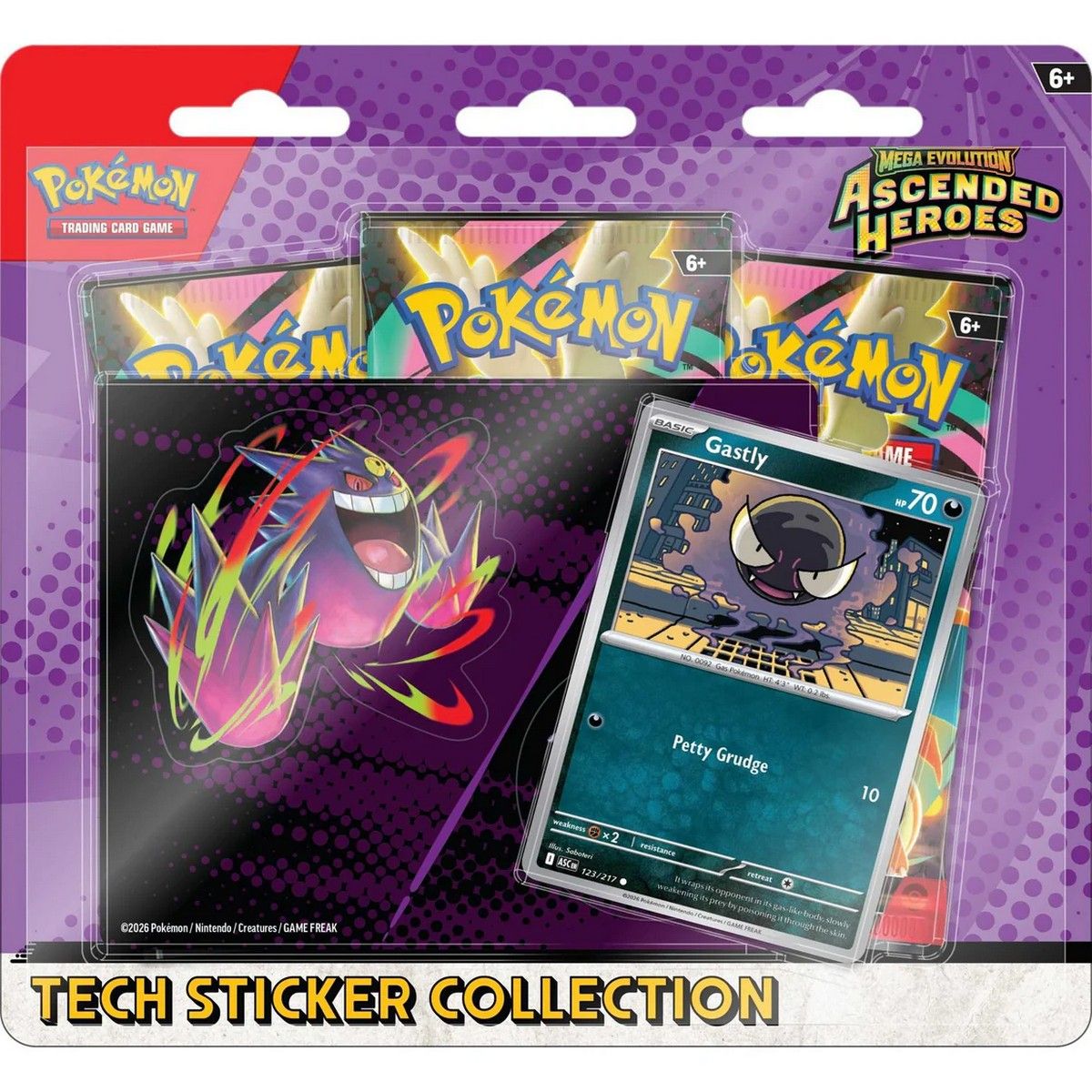 Pokemon TCG: Mega Evolution Ascended Heroes - Gastly - Tech Sticker Co ...